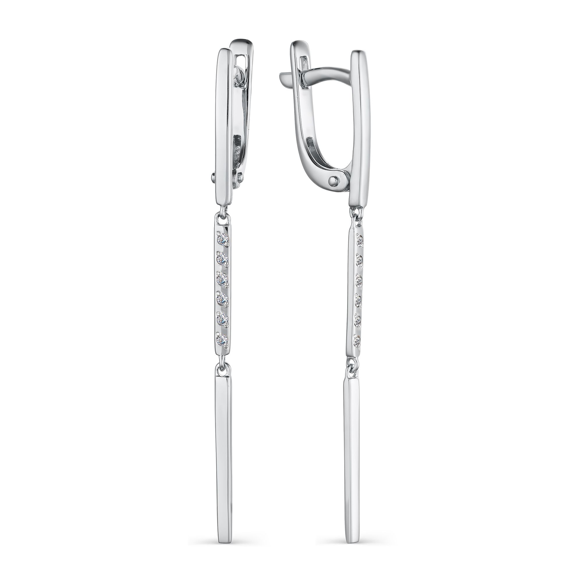 Золотые серьги Алькор 23459-200 c бриллиантом — купить в AllTime.ru — фото