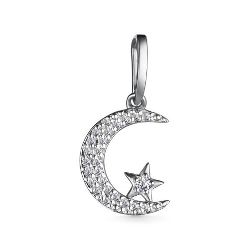 Подвеска из белого золота Алькор 35608-200 с бриллиантами — купить в ...