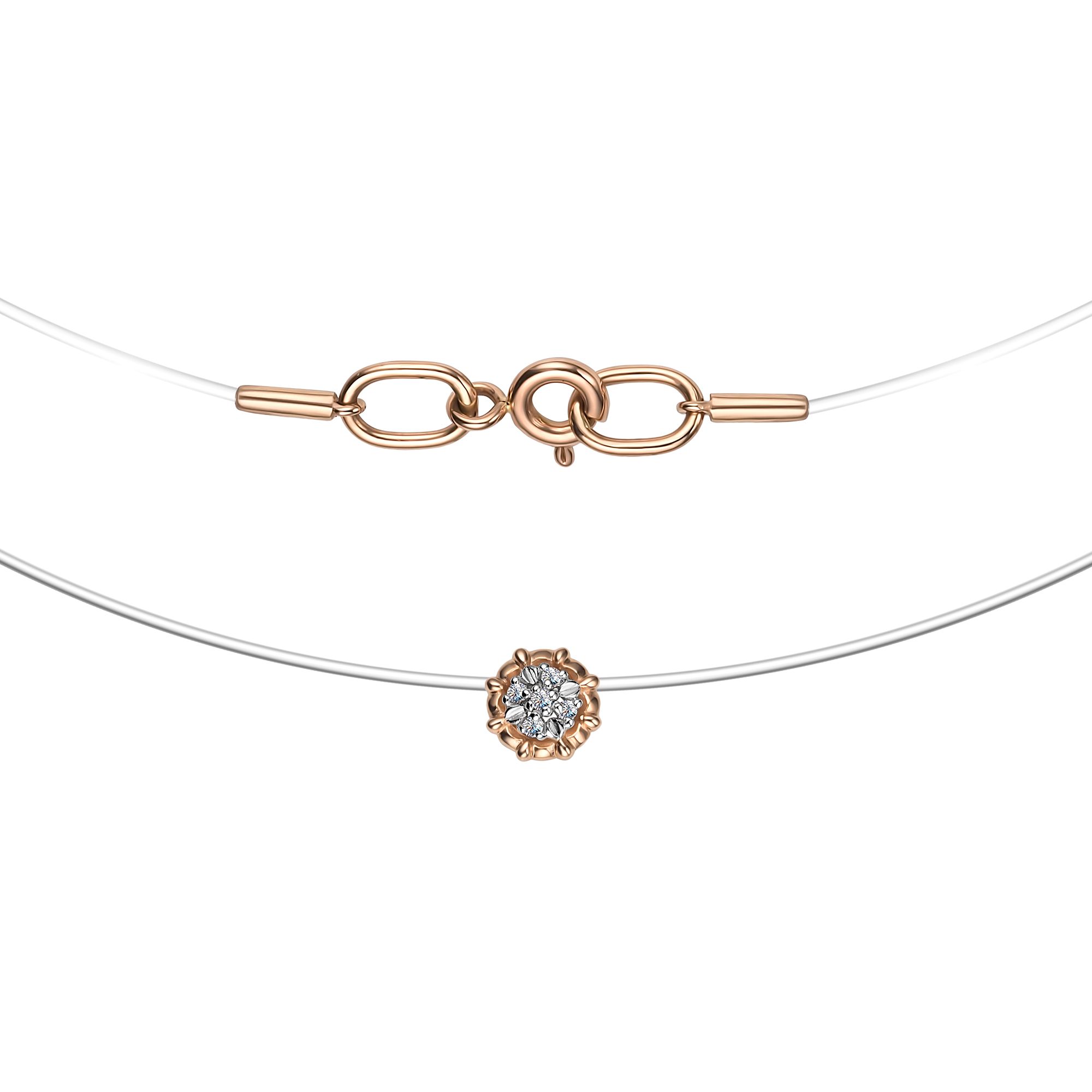 Золотое колье Алькор 64098-100 c бриллиантом — купить в AllTime.ru — фото