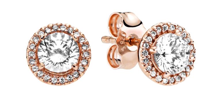 Серьги-пусеты PANDORA 286272CZ c фианитом — купить в AllTime.ru — фото