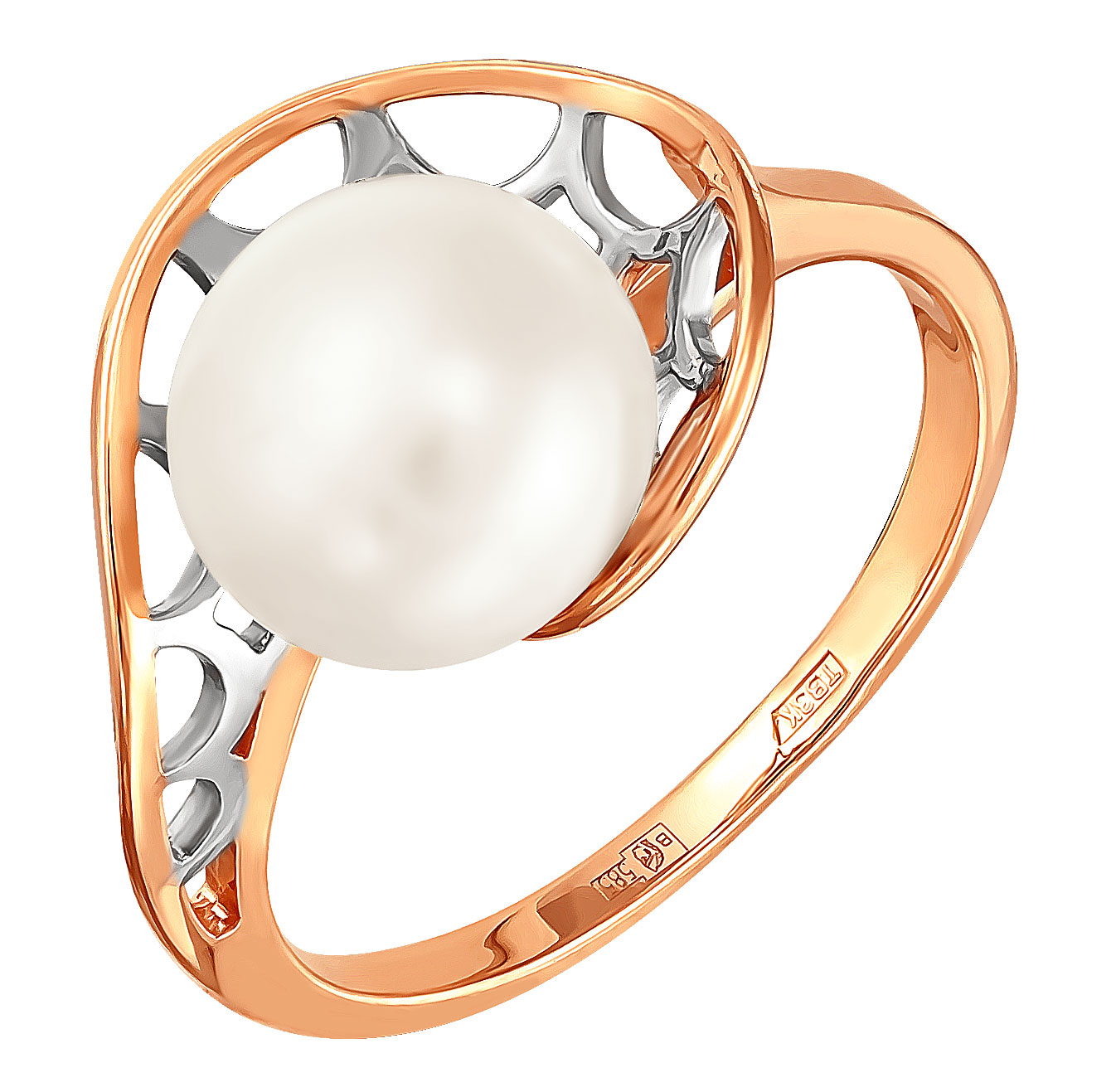 Золотое кольцо Prima Exclusive 190-1-846R с жемчугом — купить в AllTime ...
