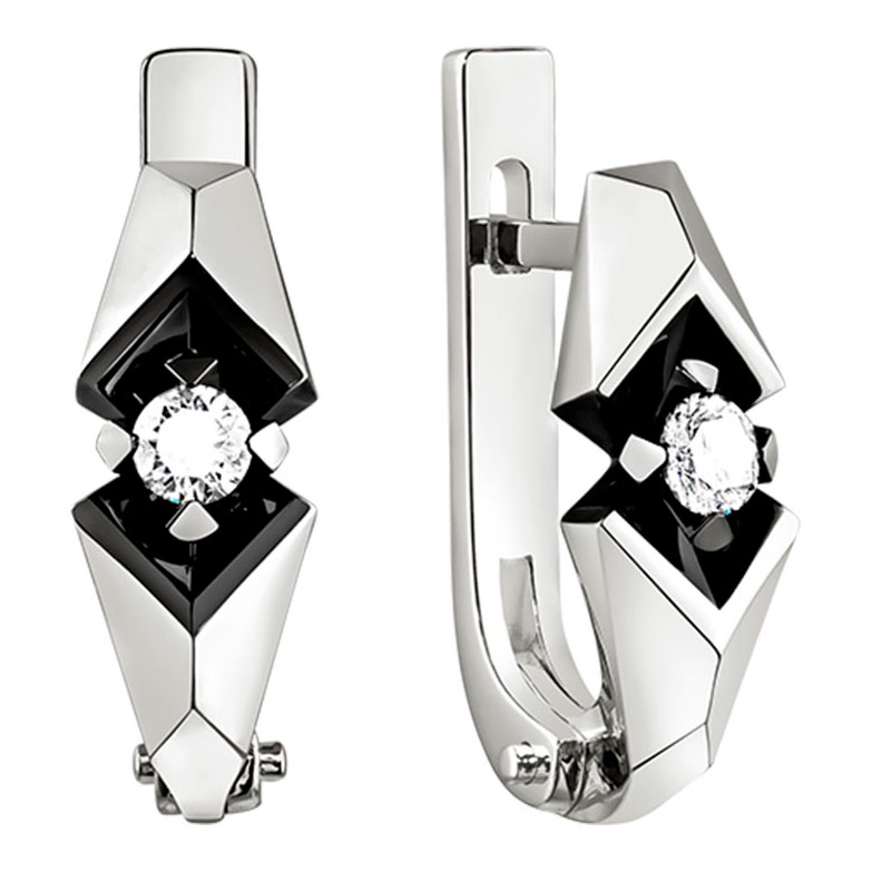 Серьги из белого золота Ringo ZS-2556-W с бриллиантами — купить в ...