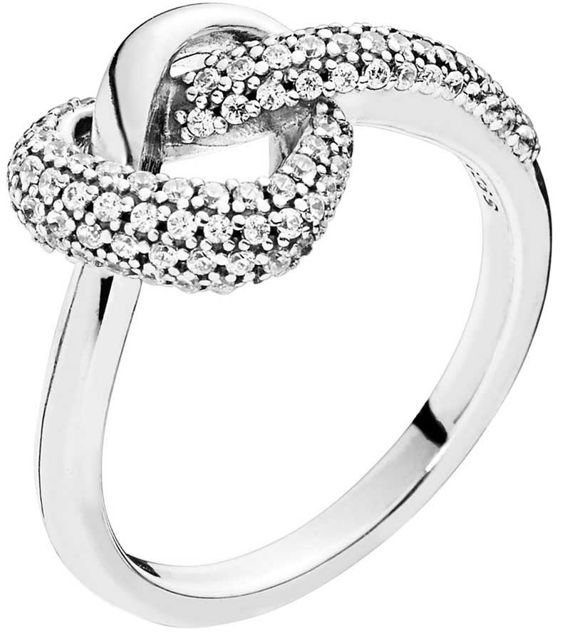 Серебряное кольцо PANDORA 198086CZ-ucenka с кубическим цирконием ...