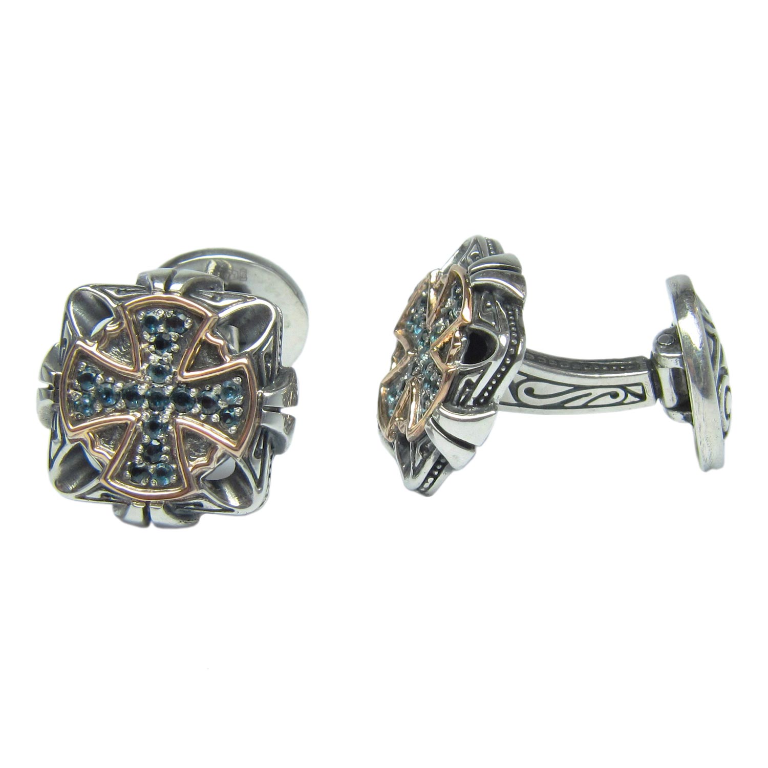 Серебряные запонки Persian ZSZ217-LONDON-TOPAZ — купить в AllTime, цена